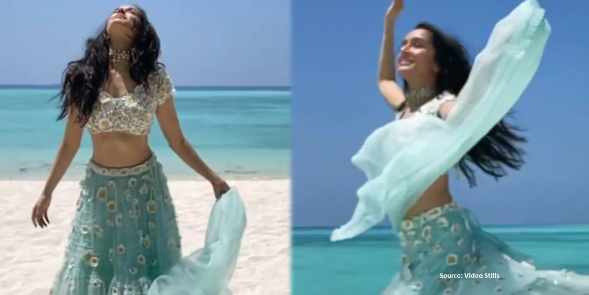 Watch Shraddha Kapoor Dance Shares A Slo Mo Video While Twirling On